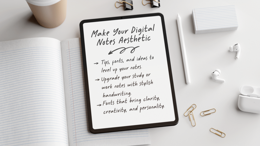 Make Digital Notes More Aesthetic with Cool Handwriting Fonts - Just ...